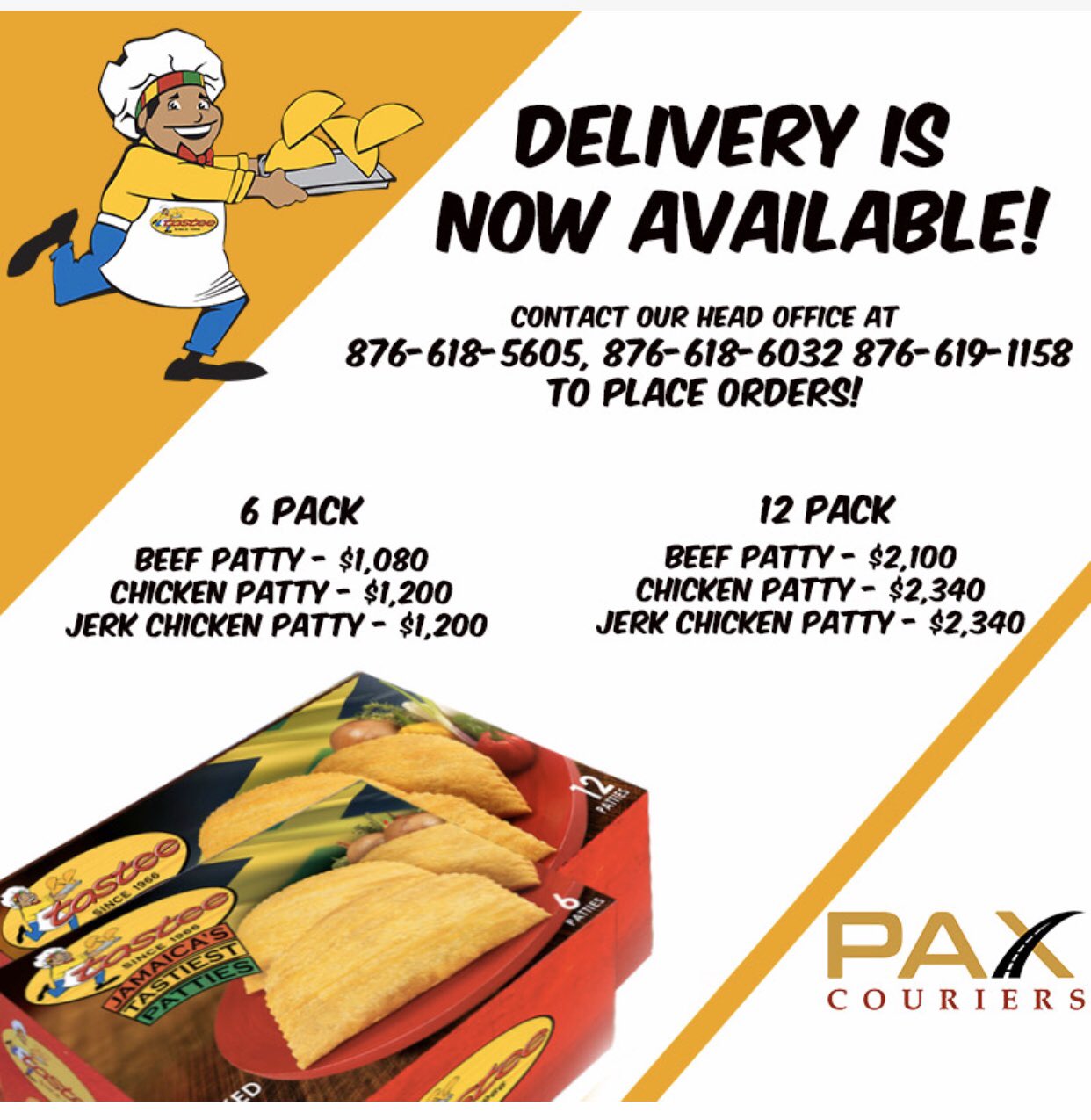 Jamaican Tastee Patty Pack Of Must Be Shipped Fedex Over 57 Off