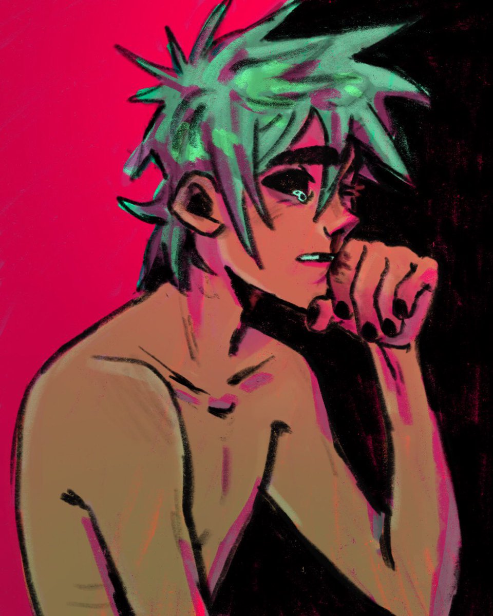 「Finished this bitch😔 I love plastic beach and needed to get」rariの漫画