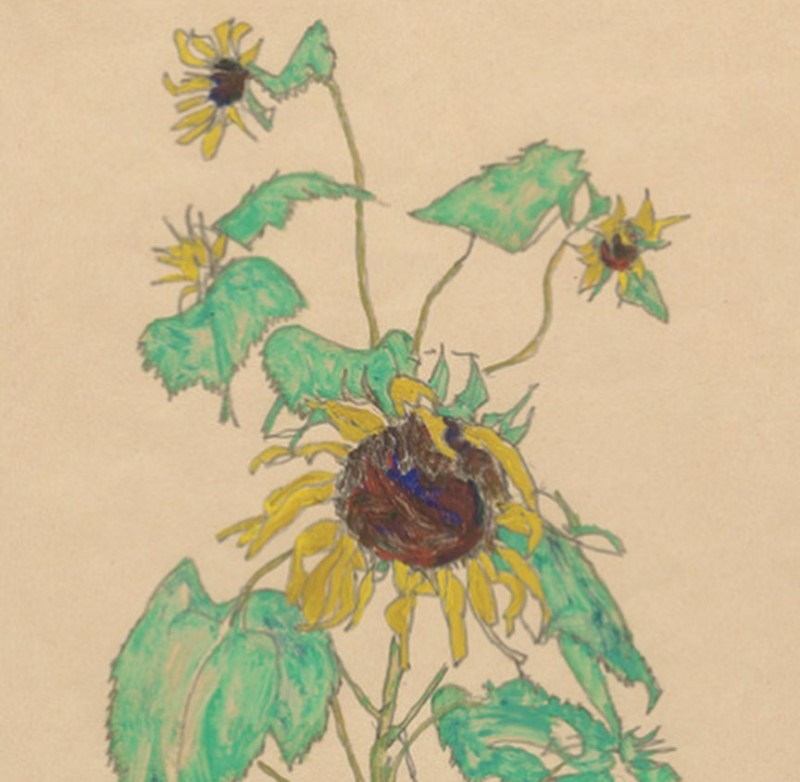Egon Schiele Sunflower