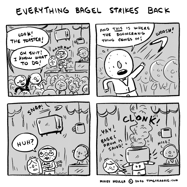 「i drew a comic about Everything Bagel striking back 」Mikey Hellerの漫画