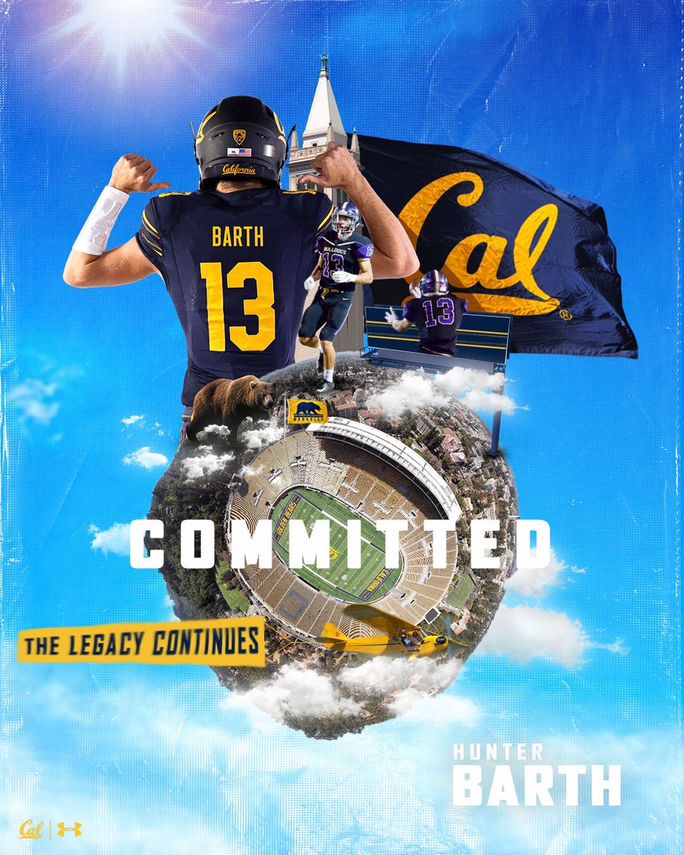 2021 3* S Hunter Barth commits to California : r/CFB