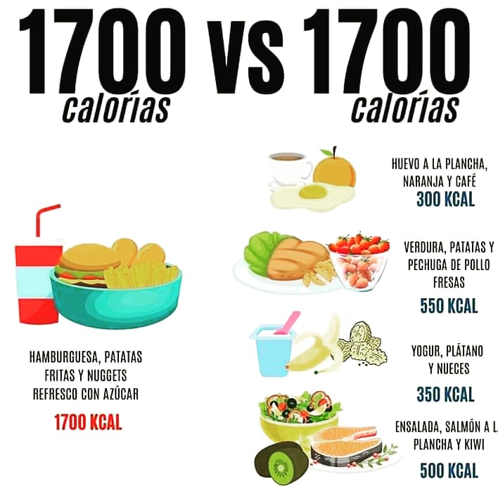 Comida Chatarra Vs Comida Saludable