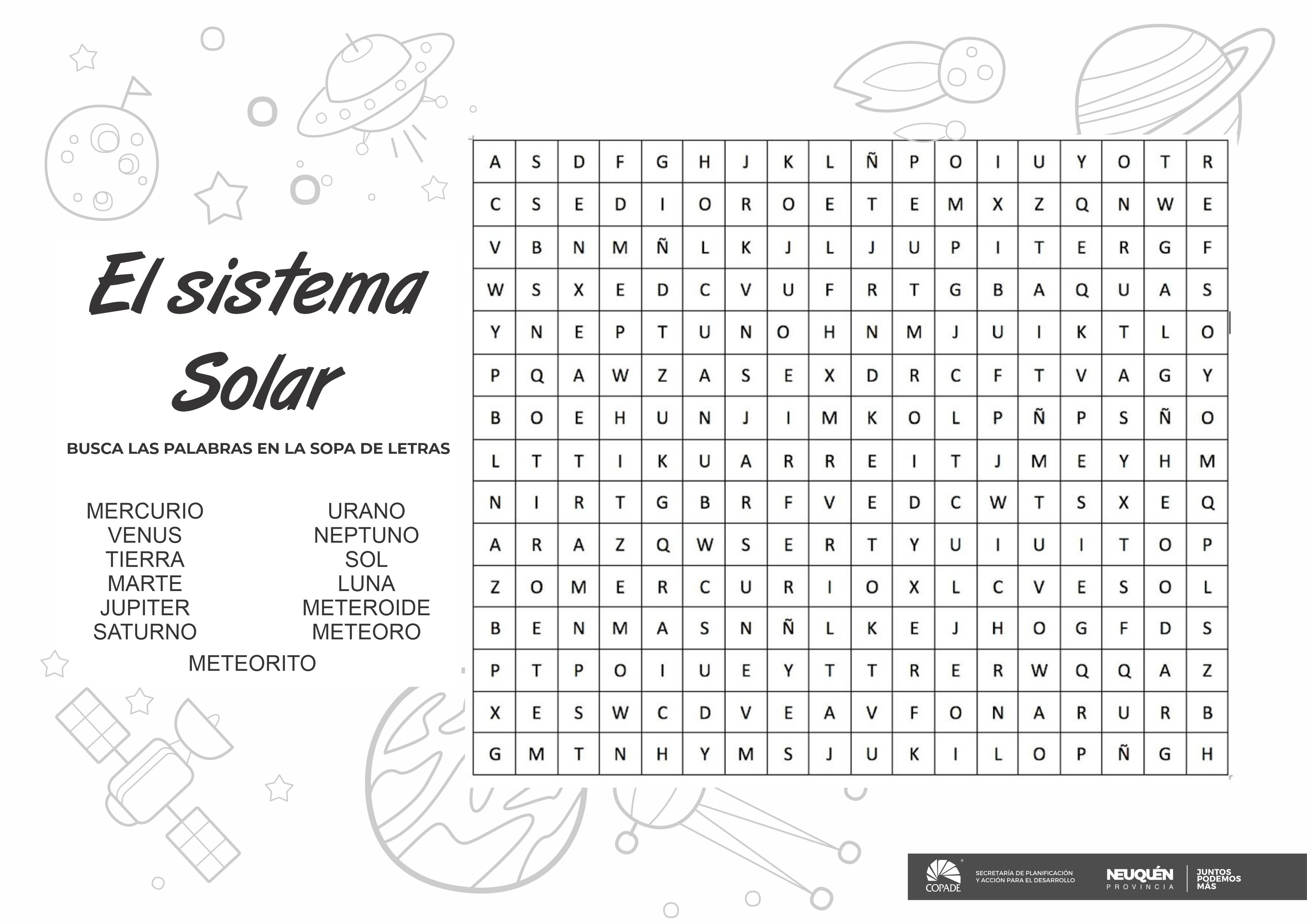Sopa De Letras Del Planeta Tierra