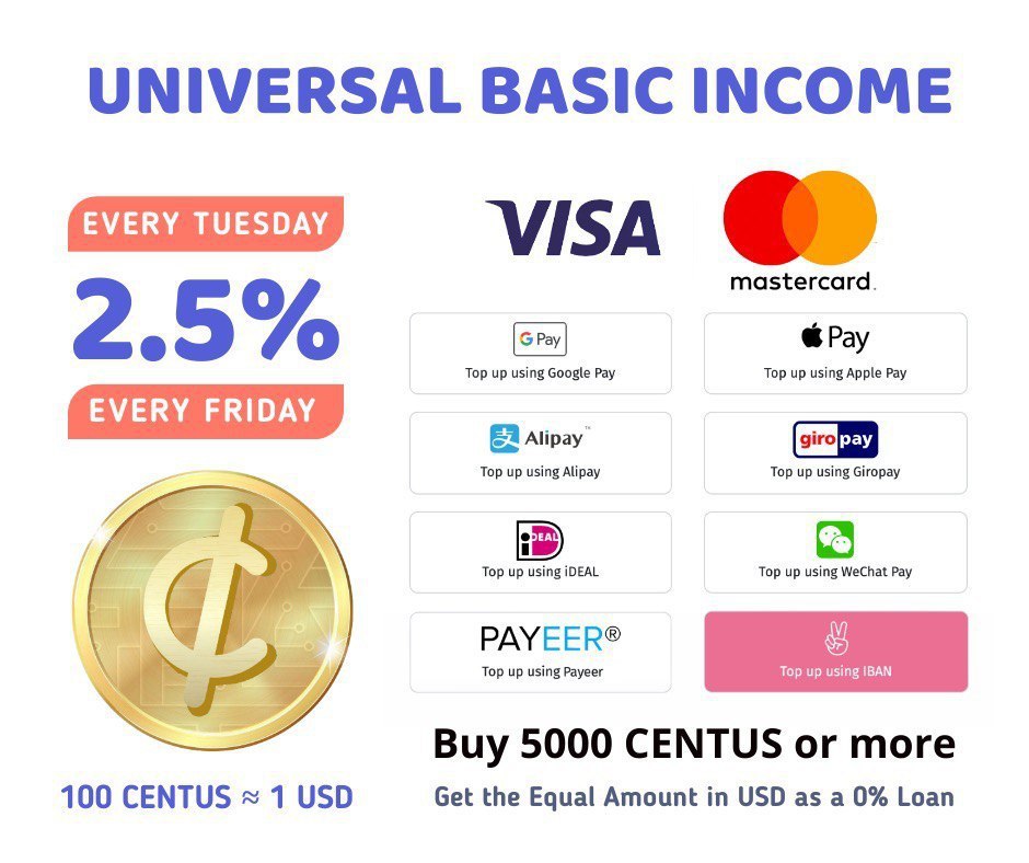 CENTUS on Twitter: "Today, seigniorage (dividend) has been accrued on the total CENTUS (U.S ...