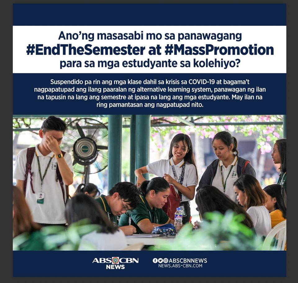 ABS-CBN News on Twitter: "Isinusulong ng ilan na ipasa na lahat ng estudyante ngunit may mga ...