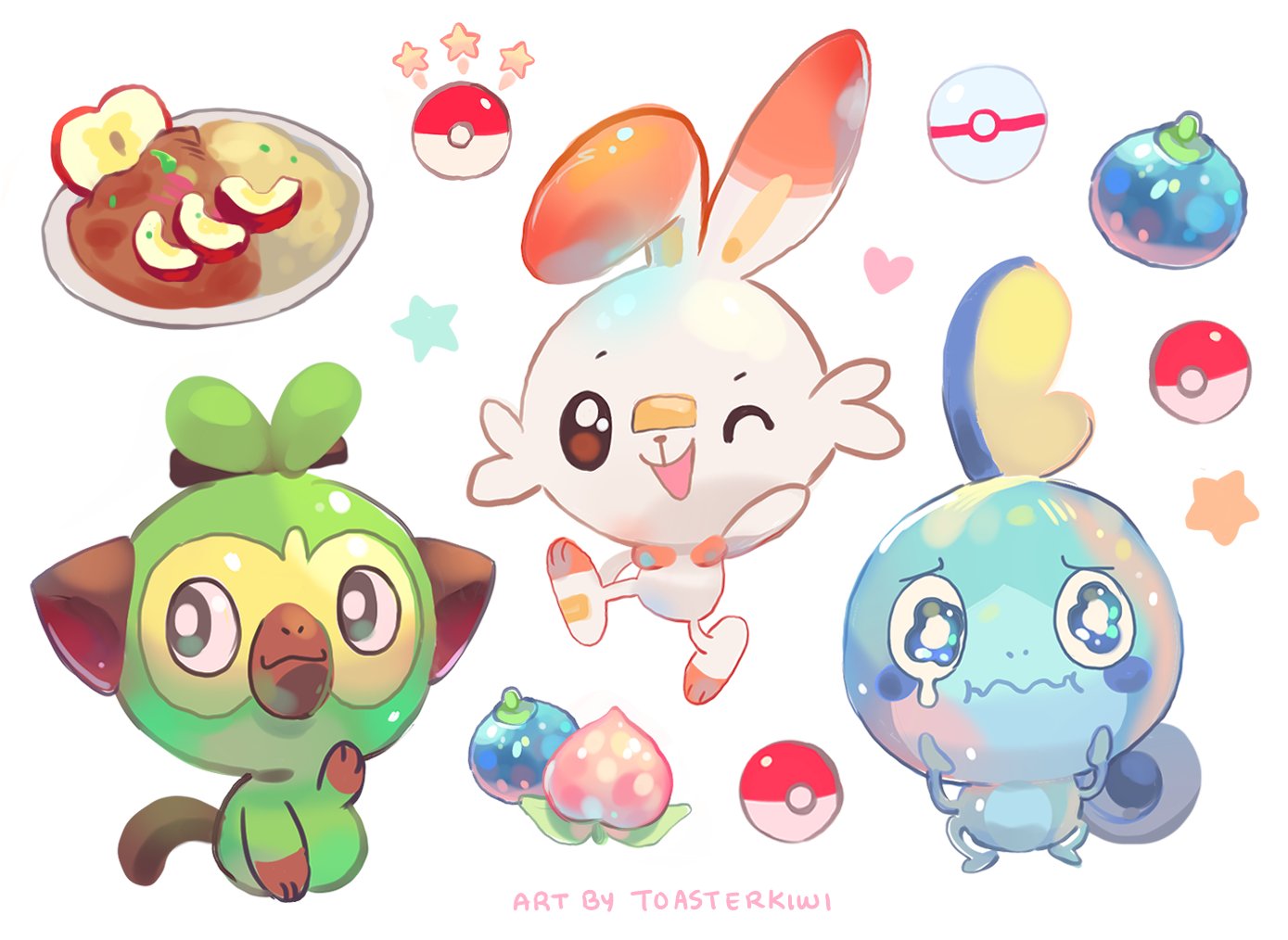 Cute Chibi Starter Pokemon