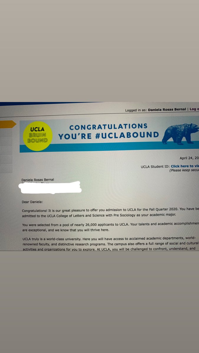 Ucla Medical School Acceptance Letter Ucla Medical School Acceptance Letter