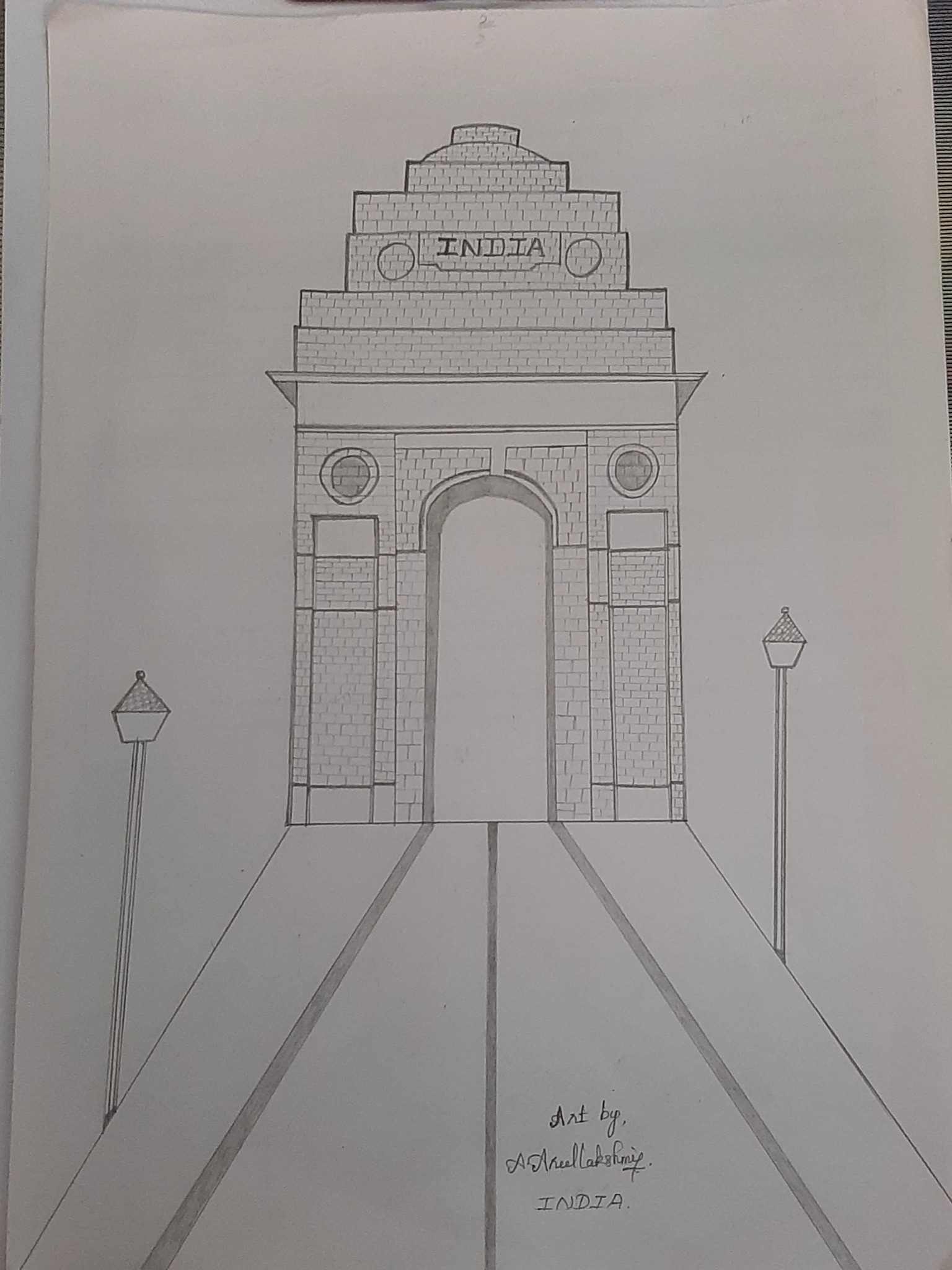 Indian Gate Drawing