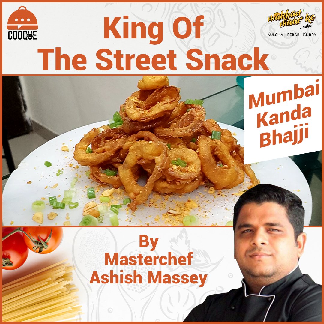 Cooque India on Twitter: "Kanda Bhajji is one of the most savored street snack in Mumbai. Try ...