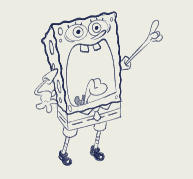 Realistic Spongebob Drawing