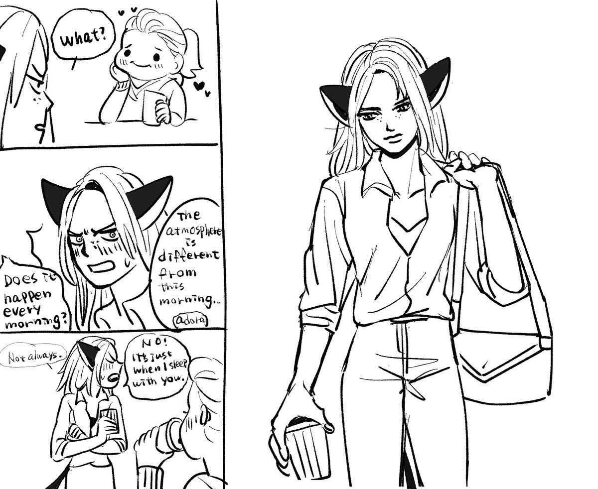 「先に唇を離した方がランチのデザート?を譲るcatradora漫画 」🦦monn🍣もんꪔ̤̮の漫画