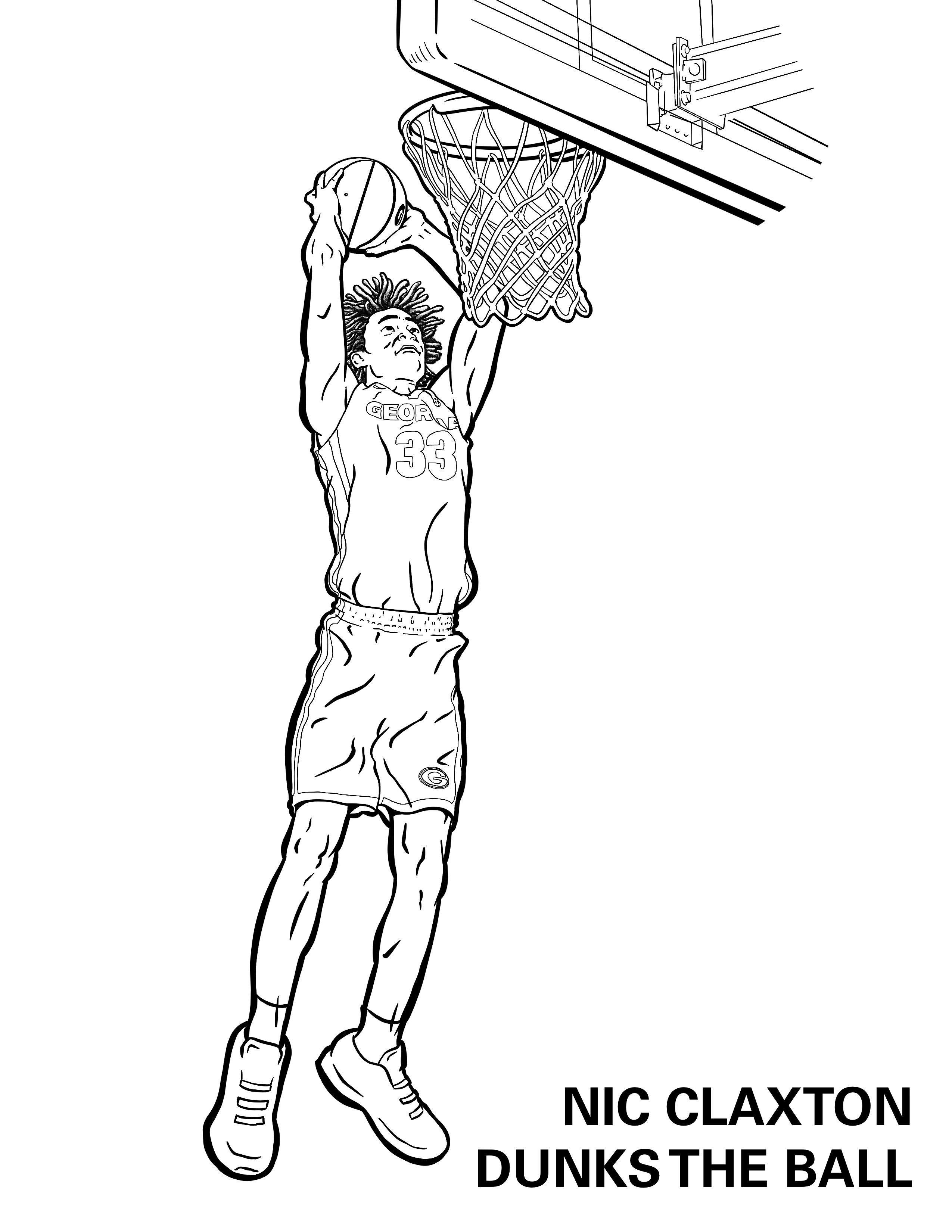 Slam Dunk Coloring Pages