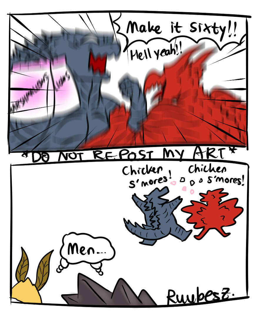 「Barb, the MUTO Queen is here! #godzilla #ゴジラ 」Ruubesz drawの漫画