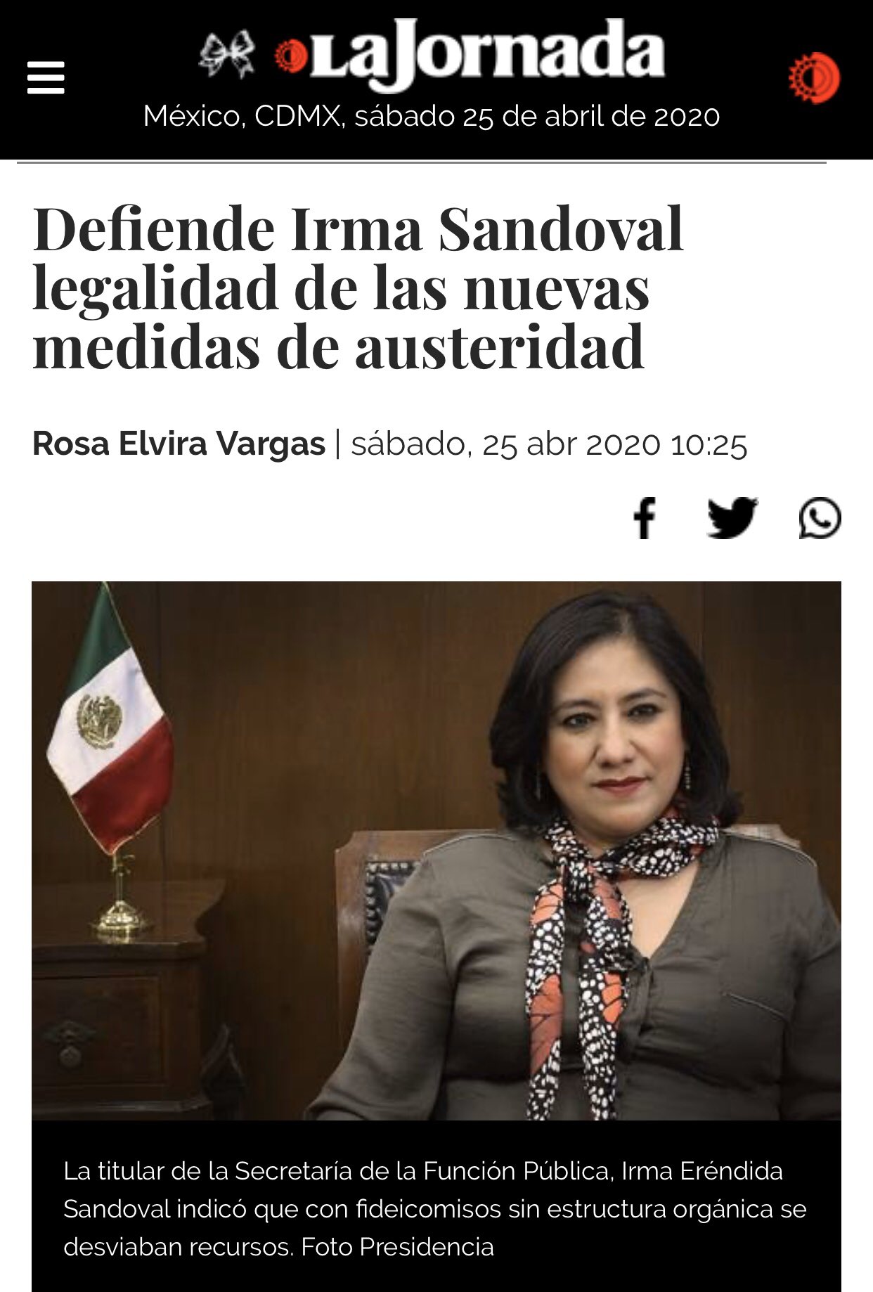SFP México 🇲🇽 on Twitter: "#QuedateEnTuCasa y lee la entrevista de la Secretaria @Irma_Sandoval ...