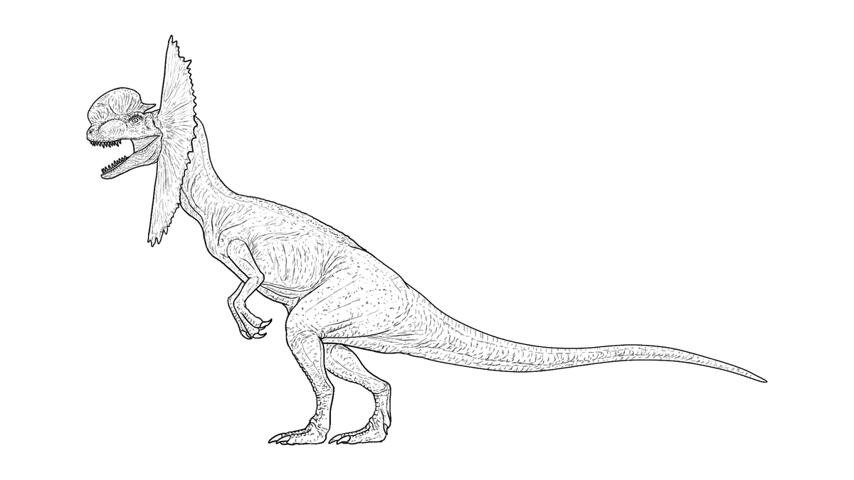 Dilophosaurus Coloring Pages