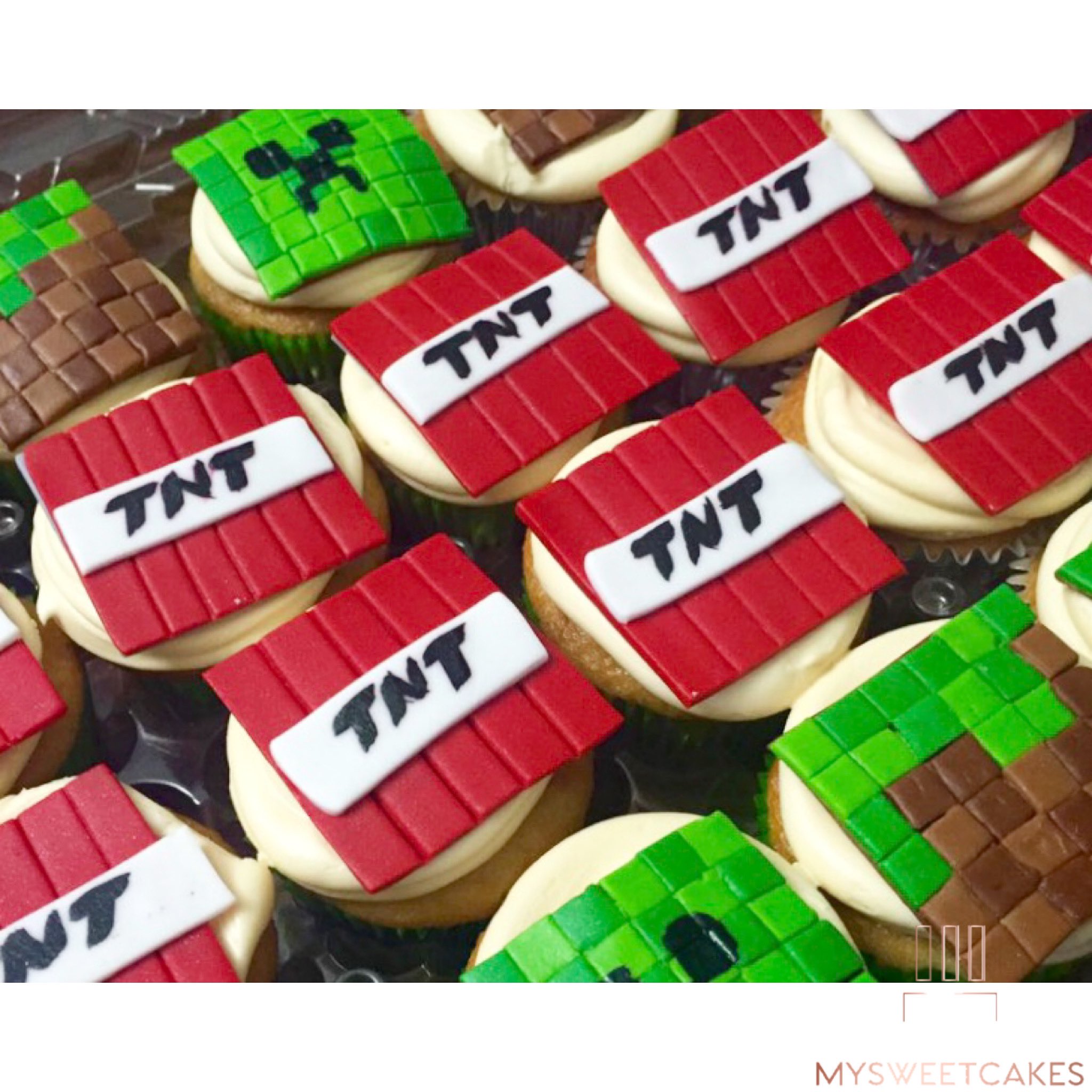 Minecraft Tnt Cupcakes