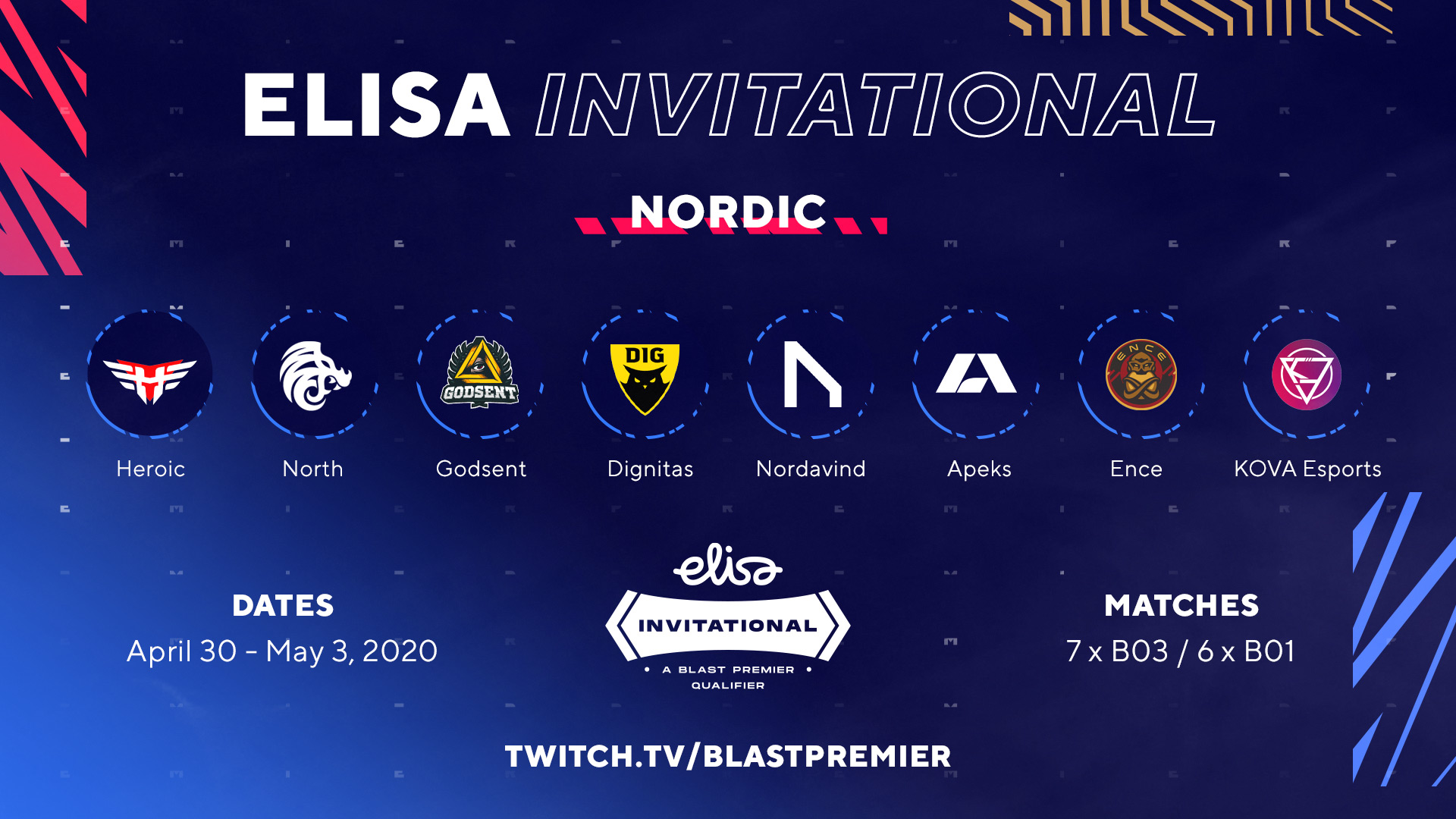 BLAST Premier💥 on Twitter: "This weekend's Elisa Invitational - Nordic Qualifier featuring: 🇩🇰 ...