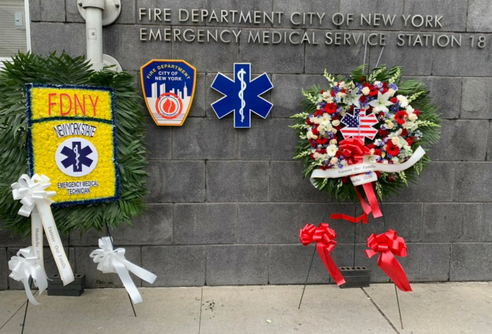 NYC EMS Watch on Twitter: "The memorial outside FDNY EMS station 18 for FDNY EMS EMT John ...