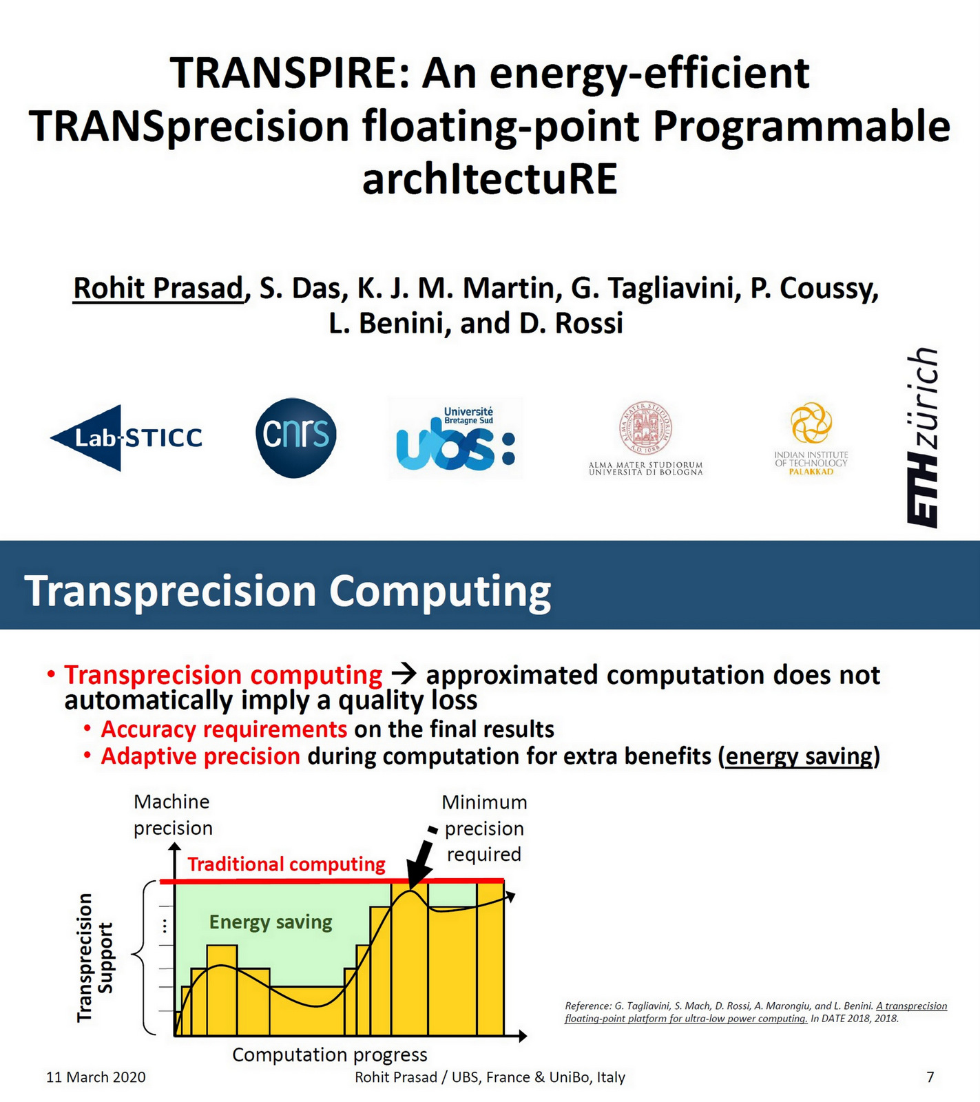 OGAWA, Tadashi on Twitter: "=> "TRANSPIRE: An energy-efficient TRANSprecision floating-point ...