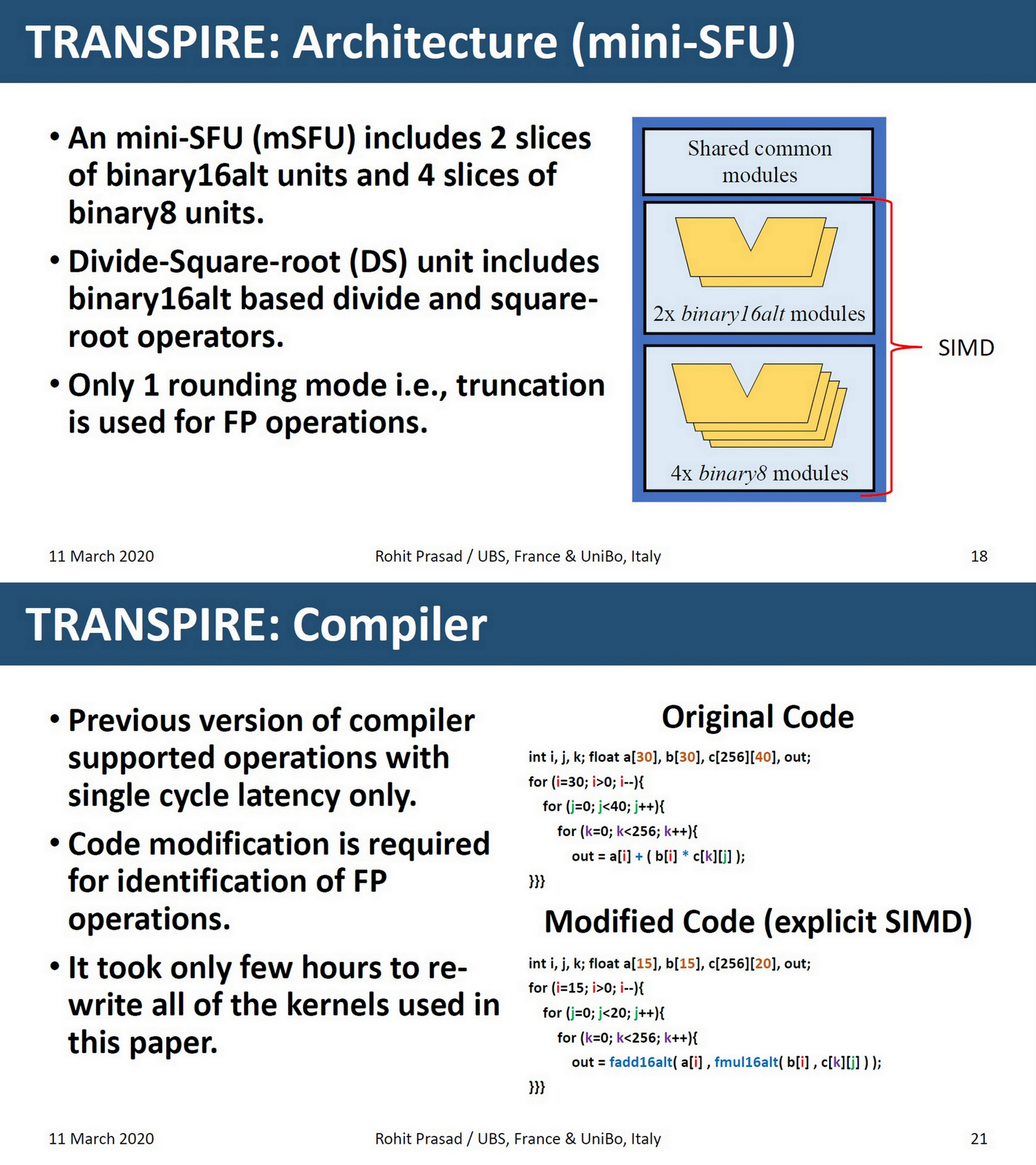 OGAWA, Tadashi on Twitter: "=> "TRANSPIRE: An energy-efficient TRANSprecision floating-point ...