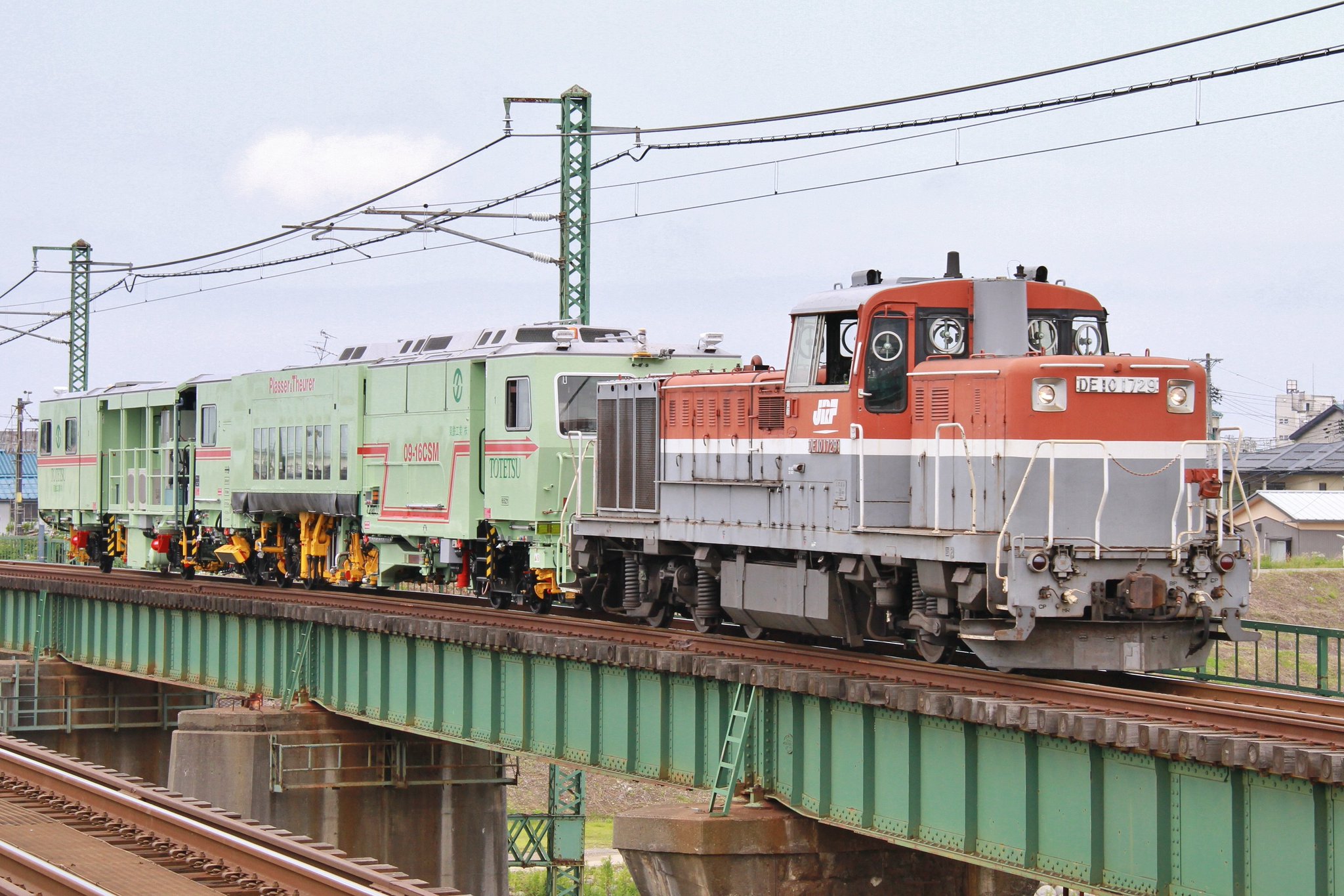 へ ノ ケ🌗 on Twitter: "2011/07/02 9471列車 DE10 1729[東新] Plasser＆Theurer 09-16/CSM(No.3460) ※千鳥町→東三条 ...