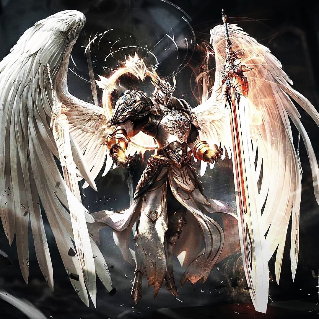 Male Angel Warrior Drawing