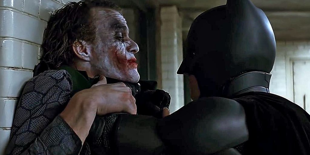 Batman Fighting Joker Dark Knight