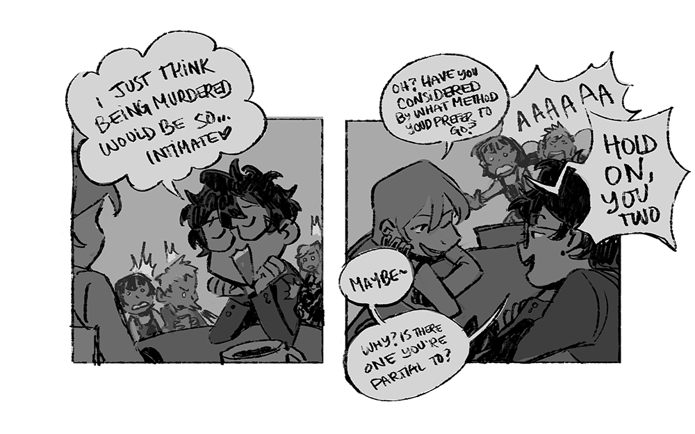 「akeshu weird flirting 」MERUZの漫画