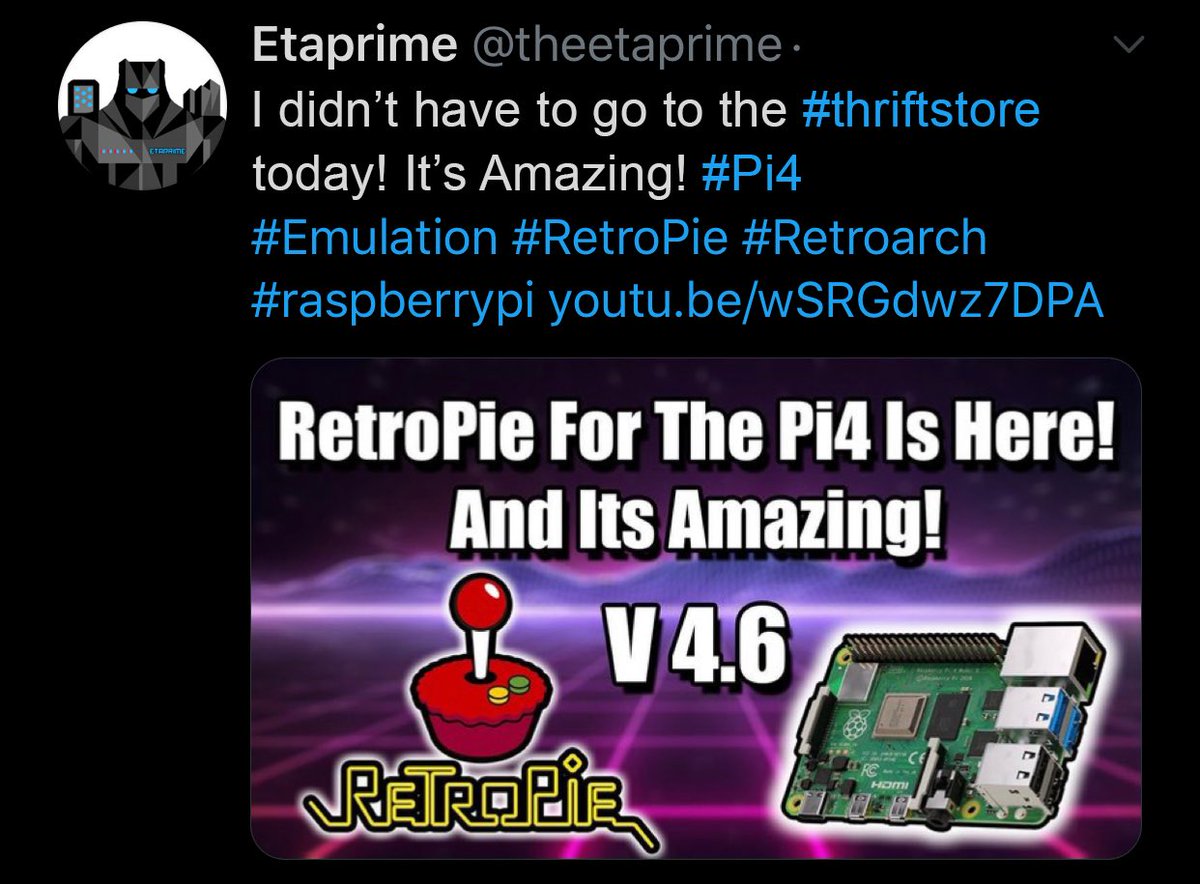 Etaprime on Twitter: "RetroPie 4.6 Released With Raspberry Pi 4 Support! Its Amazing!! #Pi4 # ...