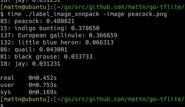 mattn on Twitter: "Raspberry Pi の Ubuntu 64bit で go-tflite (tensorflow lite) ビルドして label_image を ...