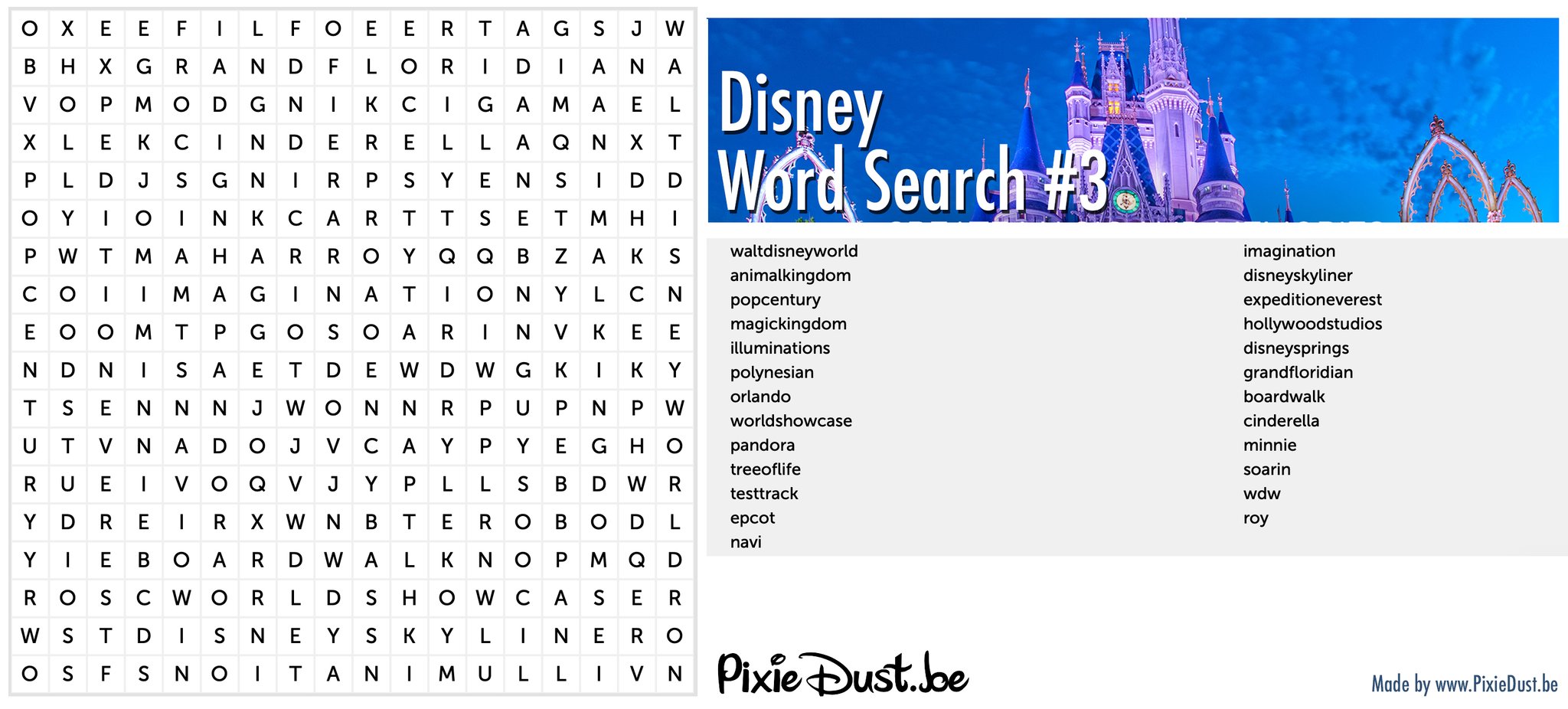 Disney Characters Word Search Printable Disney Word Search And