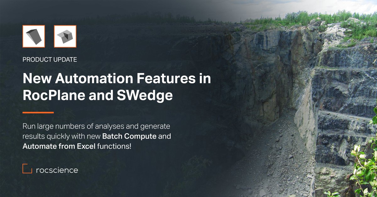 Rocscience on Twitter: "In less than a year, we have the second release of #RocPlane and #SWedge ...