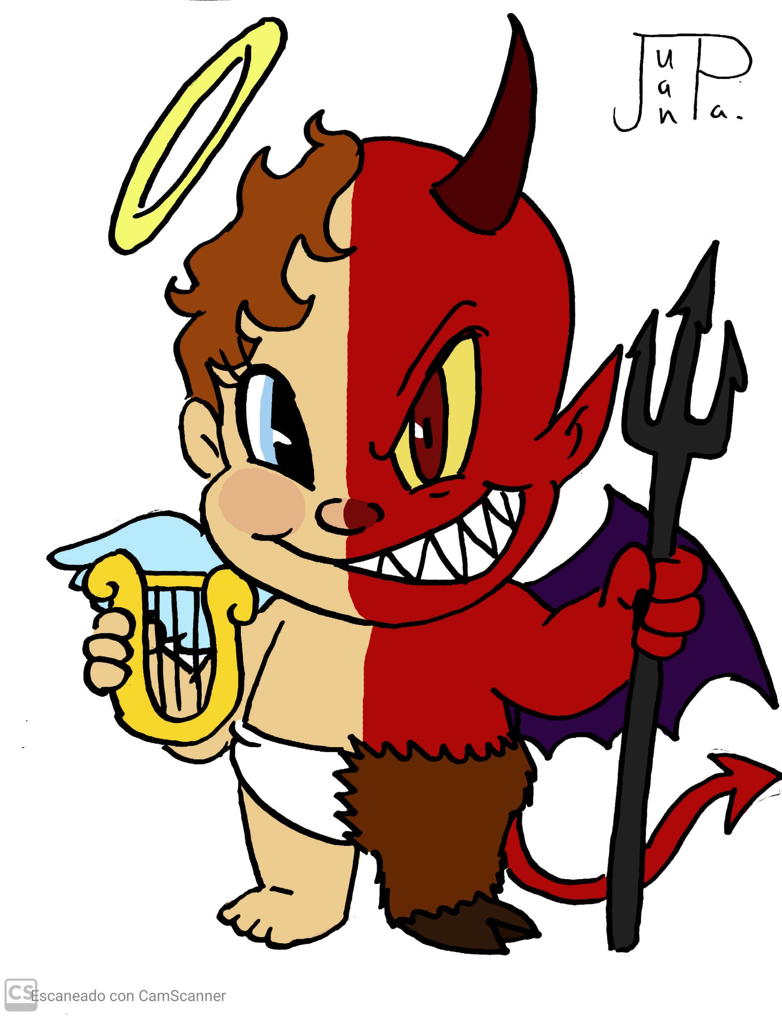 Cute Baby Devil Drawing