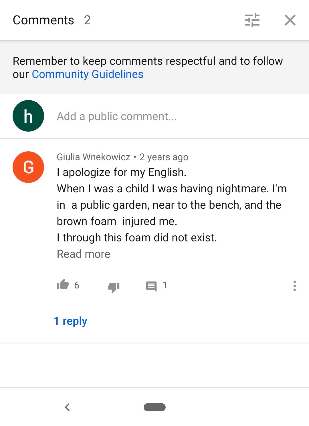 Youtube Comment Box
