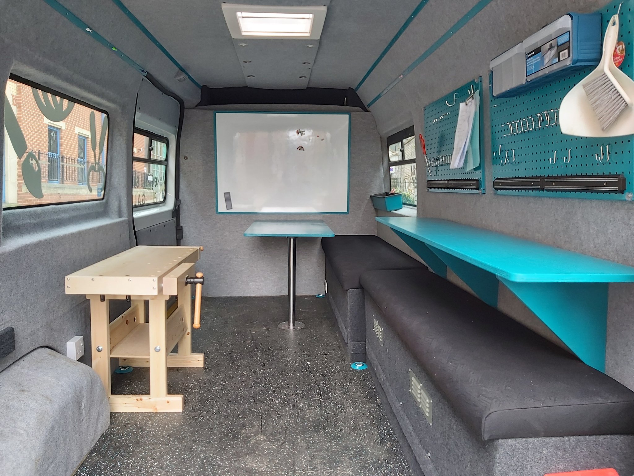 Maker{Futures} on Twitter: "Here is a sneak peek at the inside of our mobile makerspace van. It ...