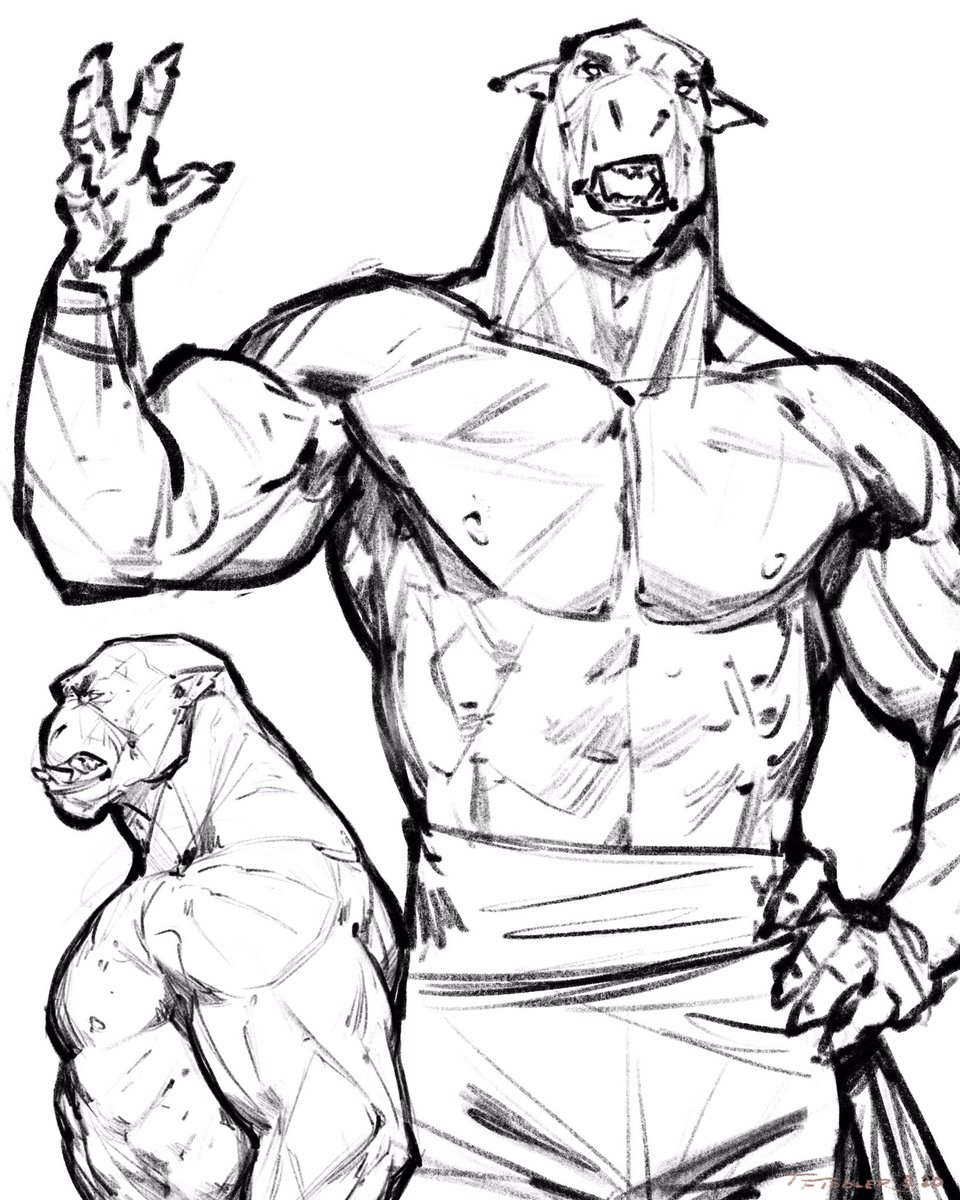 「Quick sketch ?? #orcs #sketch 」Taran Fiddlerの漫画