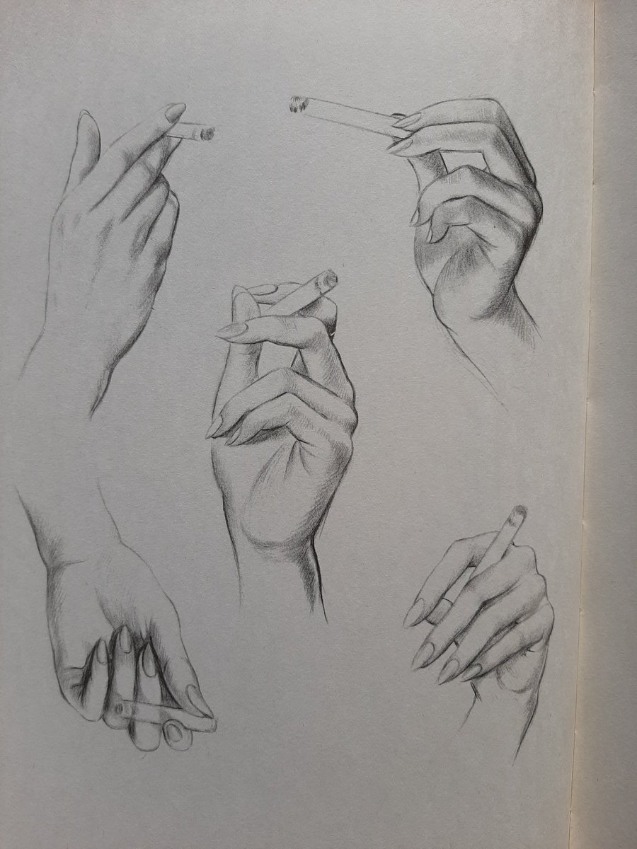 Hand Holding Cigarette Sketch