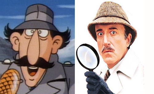Inspector Clouseau Cartoon With Magnifying Glass