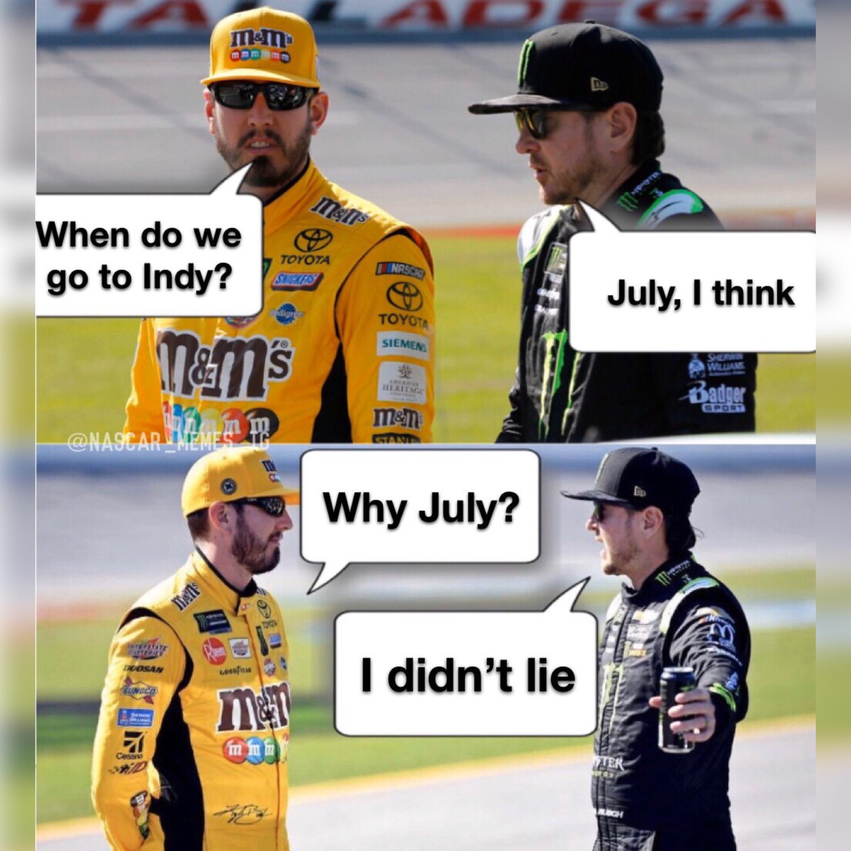 Nascar Funny Memes NASCAR Memes On X: "Throwback When Everyone Said