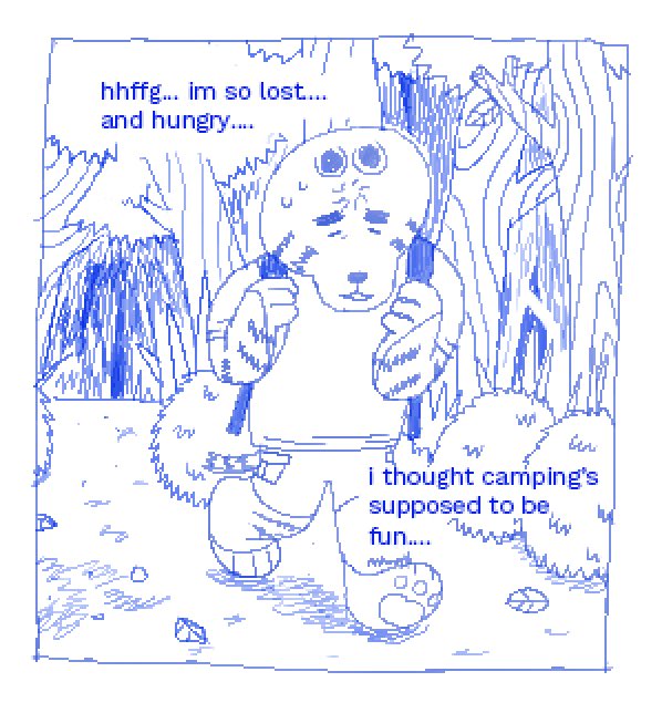 「himbo tiger goes camping and befriends everyone he is suppos」jie enの漫画