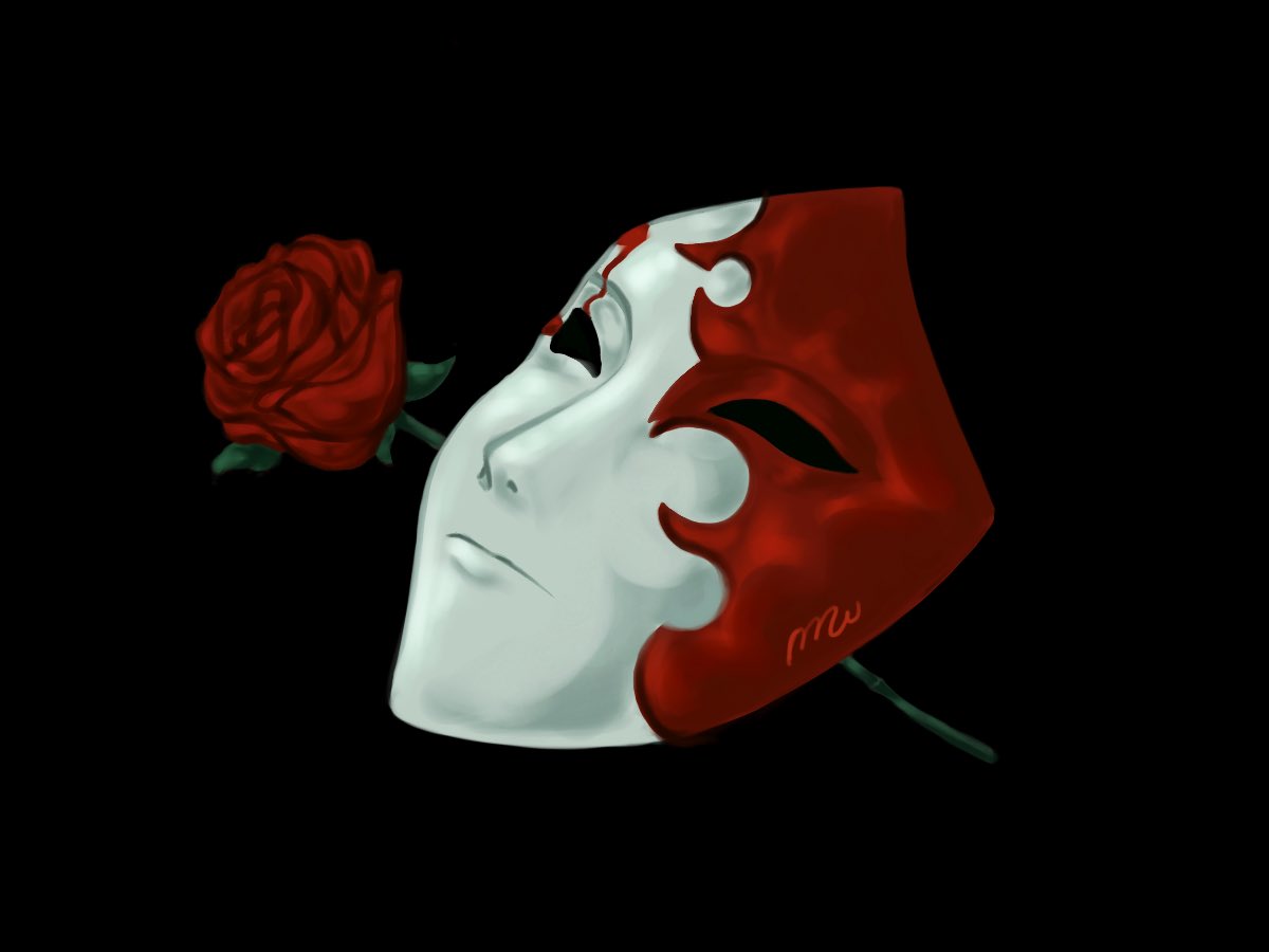 Phantom Of The Opera Rose Drawing