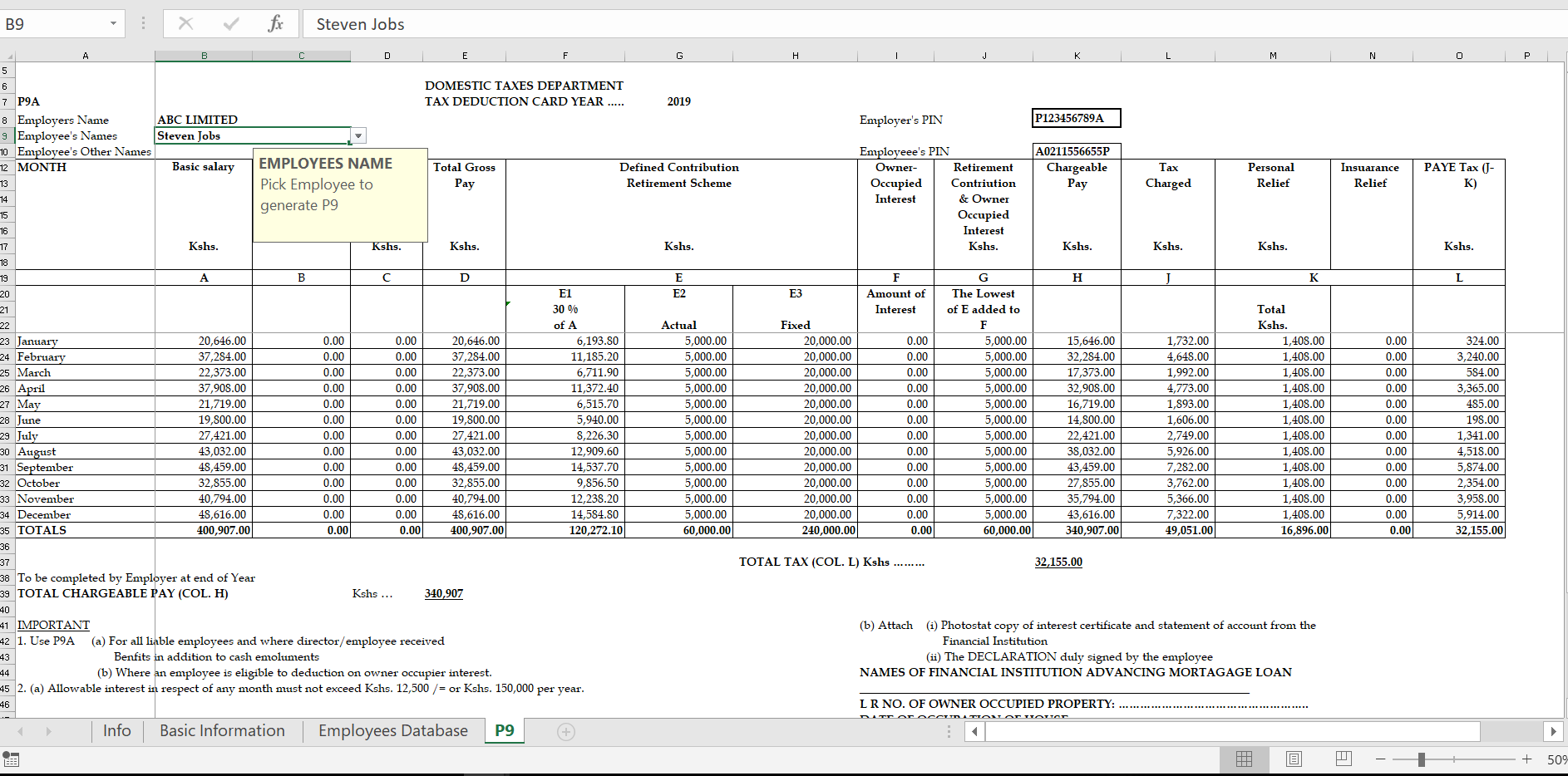 Anziano Consultants on Twitter: "The Template will then generate P9 forms for you Download it ...