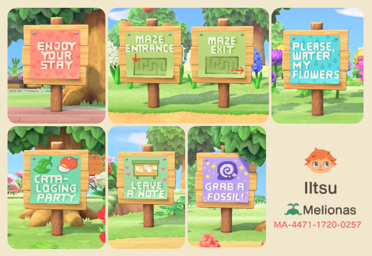 Animal Crossing Sign