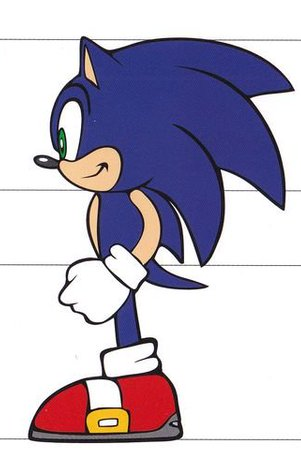 Sonic the hedgehog front view - customertito