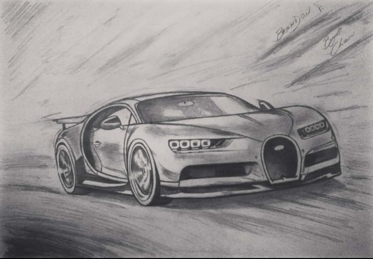 Bugatti Drawing Outline