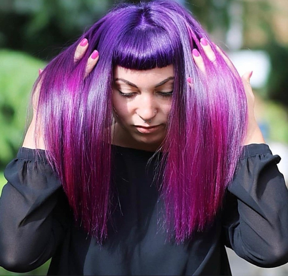 Purple Haze Manic Panic On Unbleached Hair