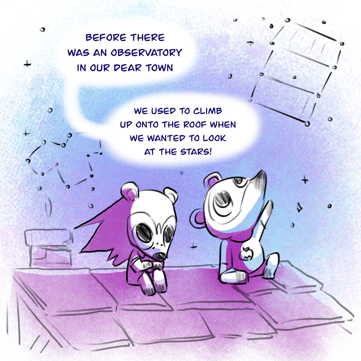「Sable, Tom Nook, and Stars (1/4) #acnh 」isaの漫画
