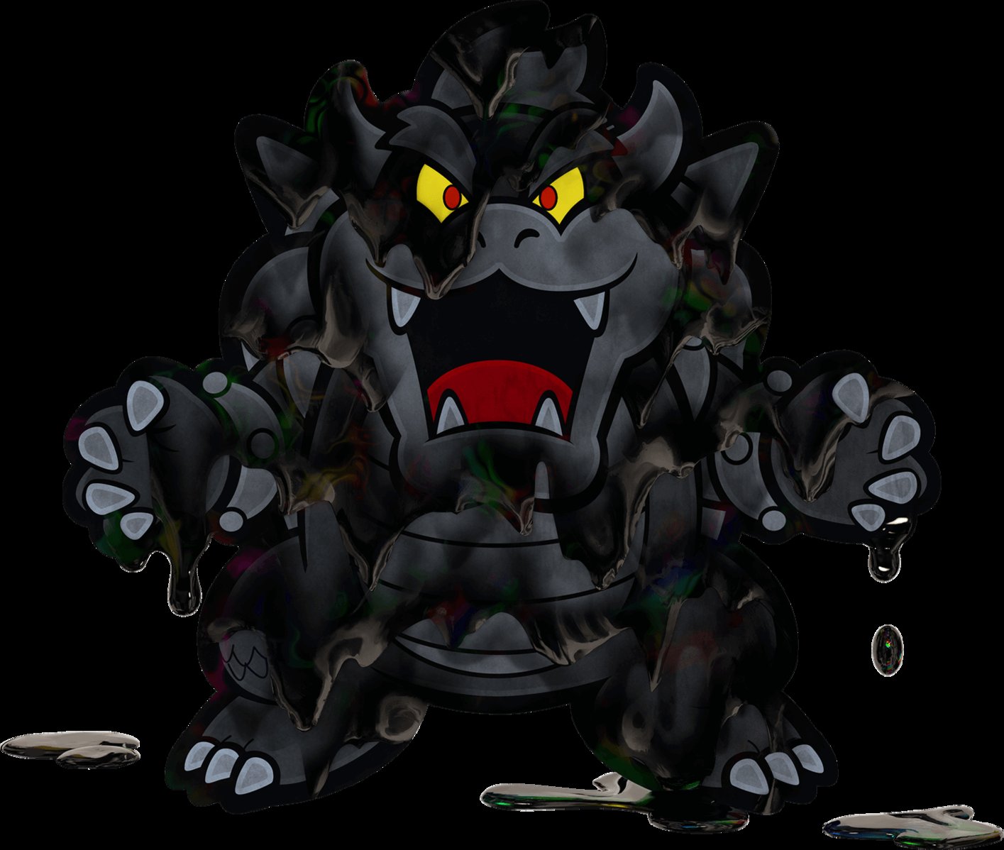 Paper Dark Bowser