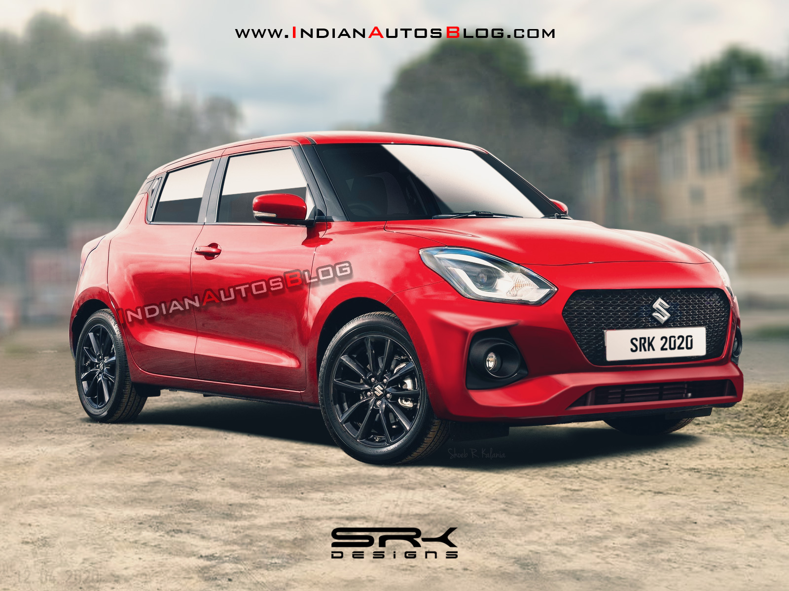 Maruti Swift Modified In Red