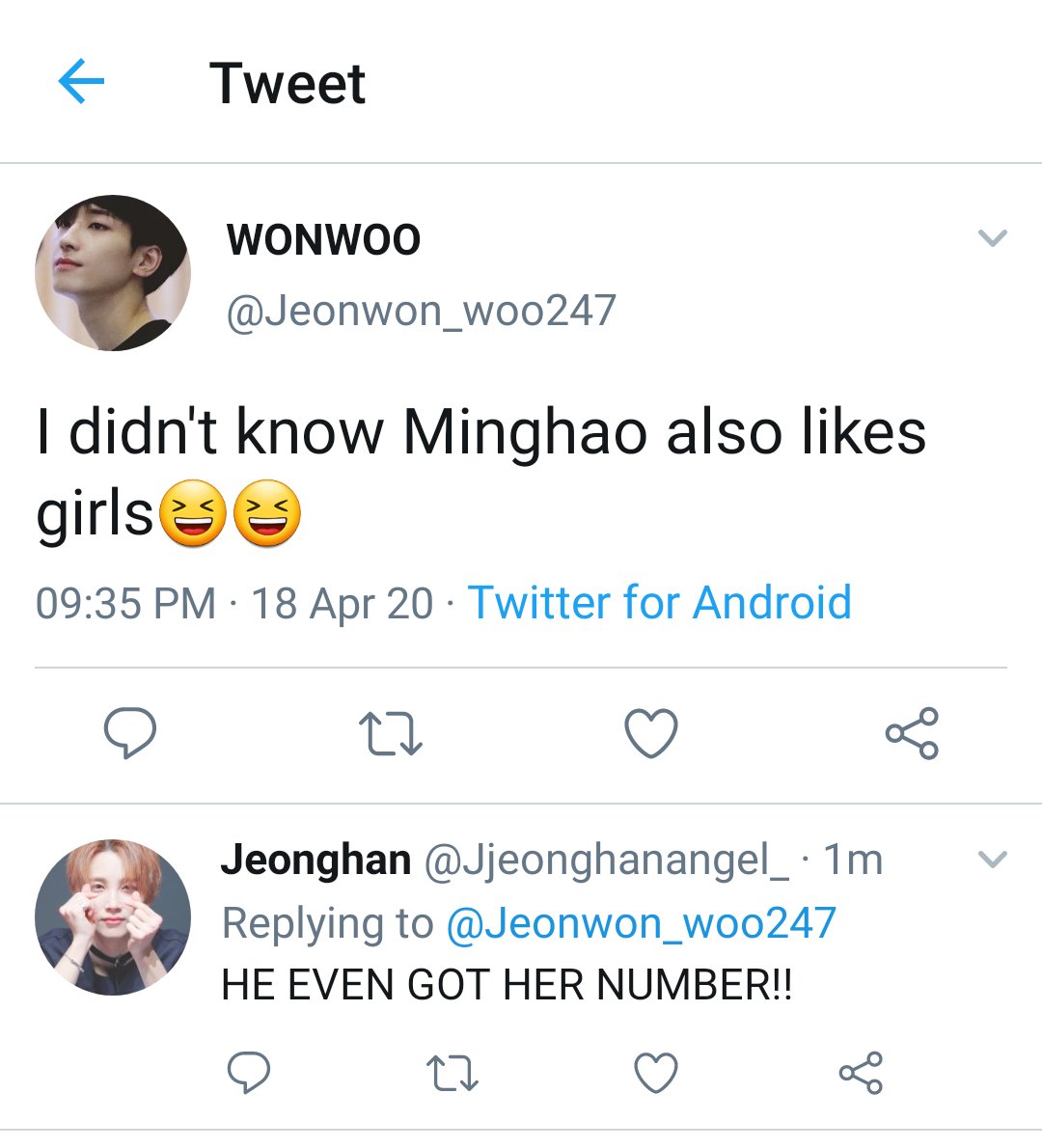 MingMing ⨟ 🌙 on Twitter: "ㅡ258ㅡ Seungkwan X Hao convo…